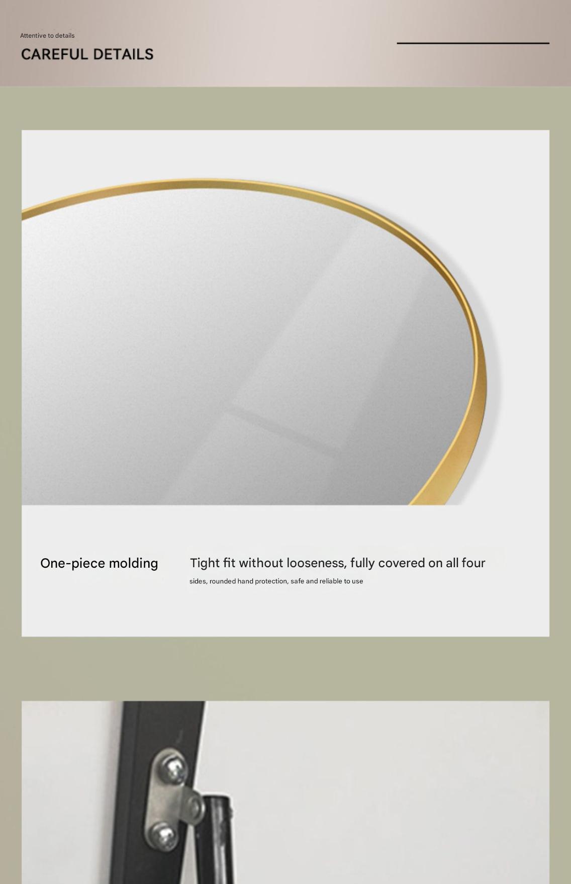 【SG Seller】Dressing mirror household rounded corner dressing mirror ...