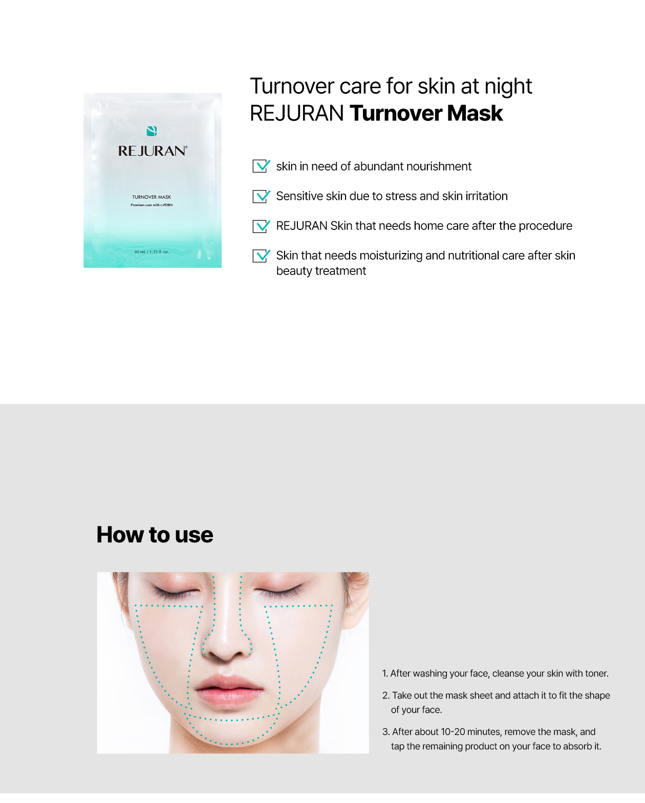 [REJURAN] Turnover Mask 5 Sheets (2 Boxes / 4 Boxes) | Shopee Singapore