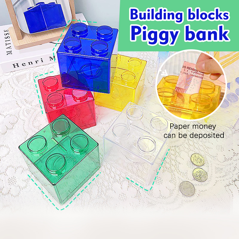 Lego Coin Box/Piggy Bank/Saving Box/Stackable Design, Large Capacity ...