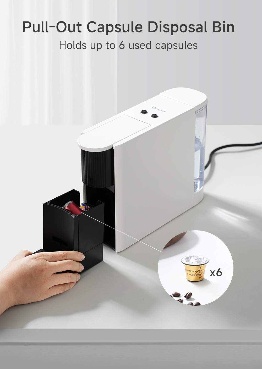 Simplus Coffee Maker | 20 Bar | 30s Rapid Preheat | 600ml Tank ...