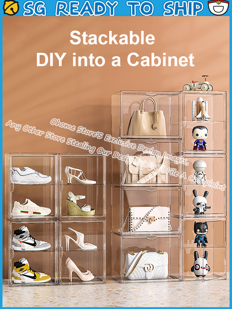Transparent Handbag Organiser Storage Box Acrylic Bag Display Box ...