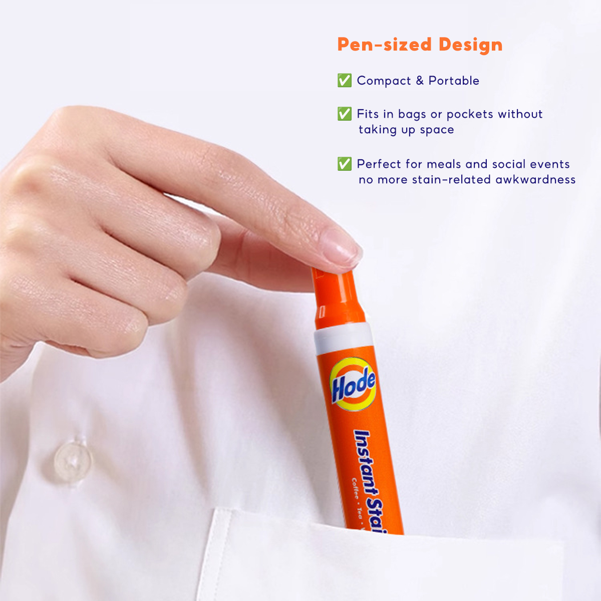 Hode Instant Stain Clothing Remover Pen Cleaner Portable Remover (10 ml ...