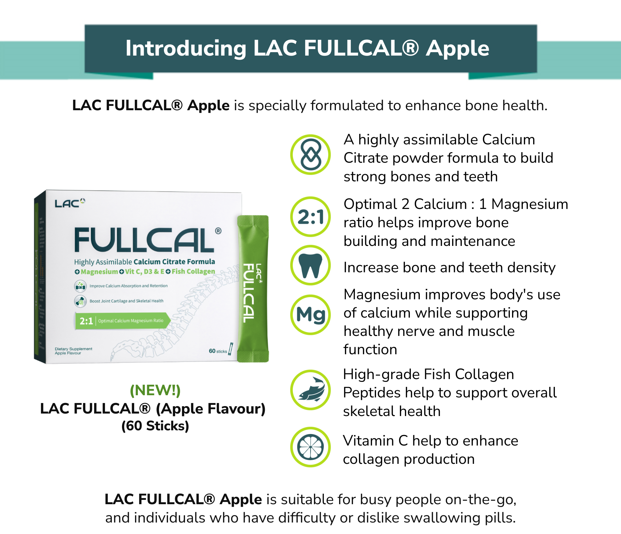 [LAC FULLCAL] FullCal - Highly Assimilable Calcium Citrate Formula (60 ...