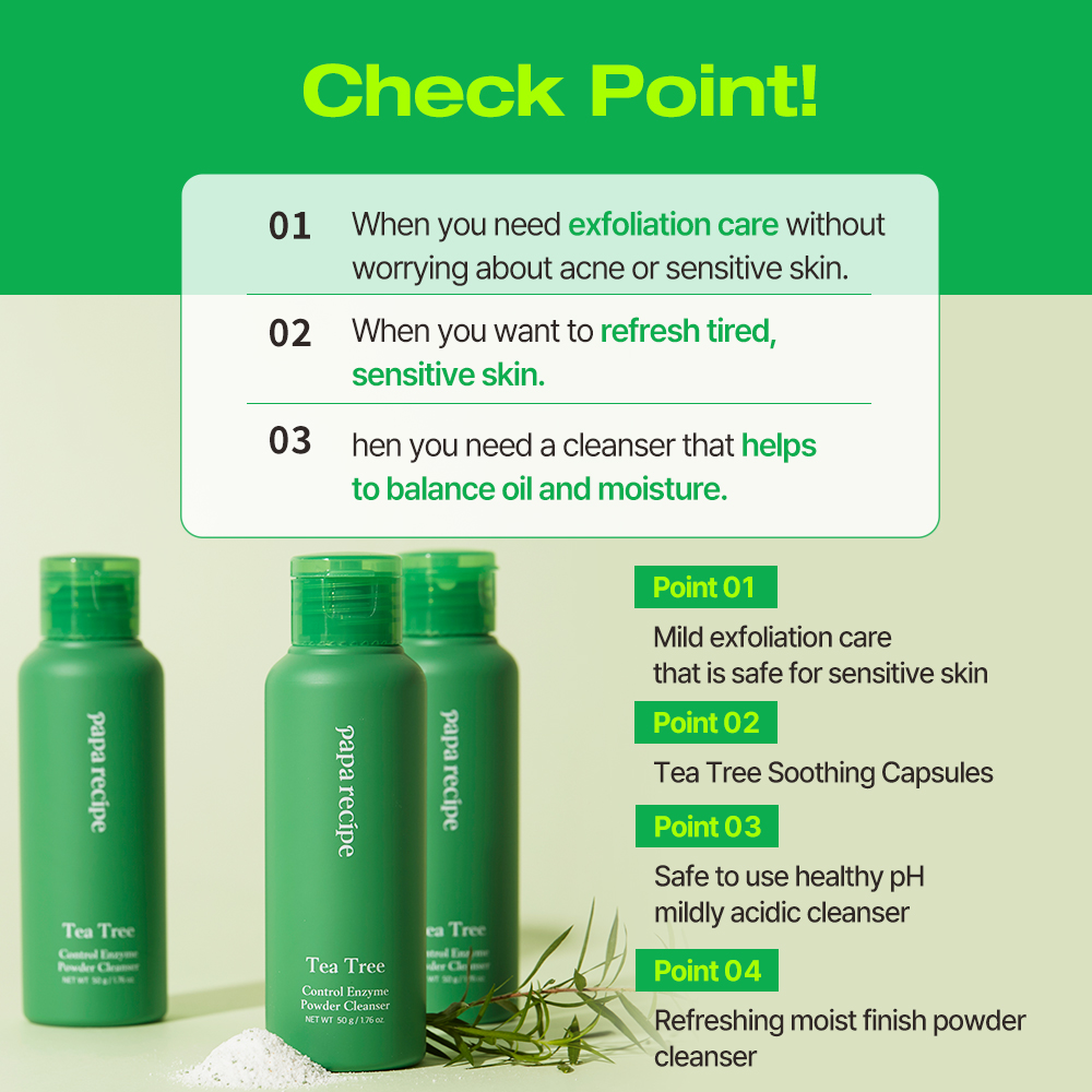 papa recipe Tea Tree Control Enzyme Powder Cleanser (50ml) | Shopee ...