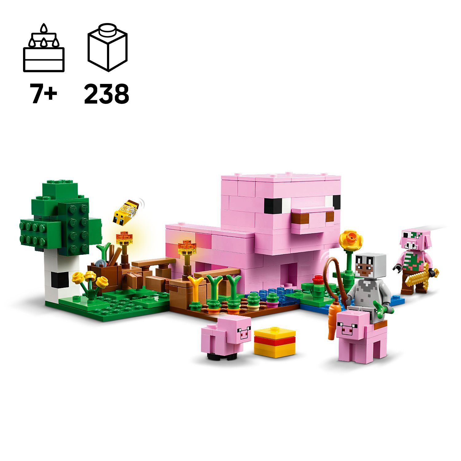 LEGO MINECRAFT 21268 The Baby Pig House Building Set Toys (28 Pieces ...