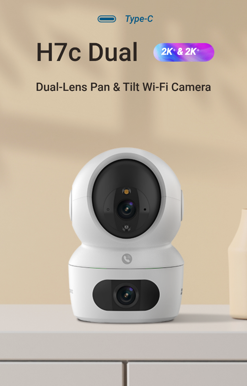 EZVIZ H7c Dual Lens 2K+ 4MP Indoor WiFi Pan Tilt Camera Smart Home ...