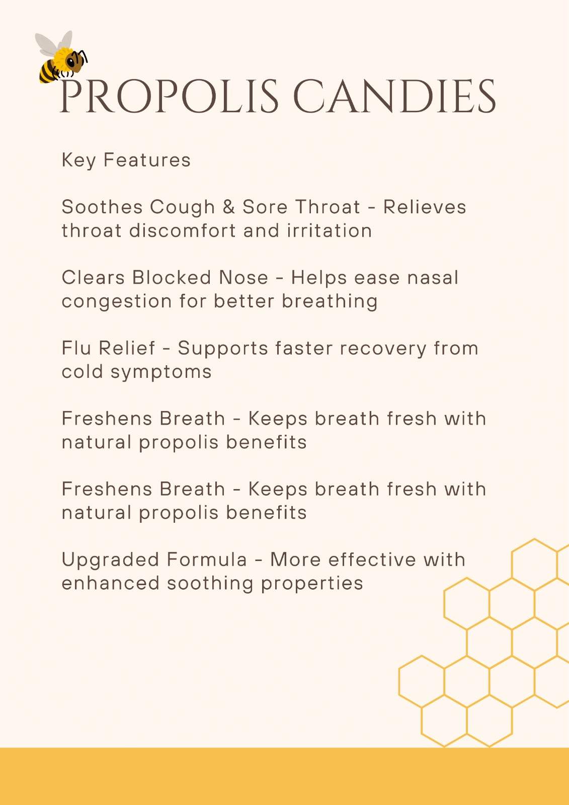 Aurawell Upgraded Bellora Propolis Throat Soothers Candy (Made in Korea ...