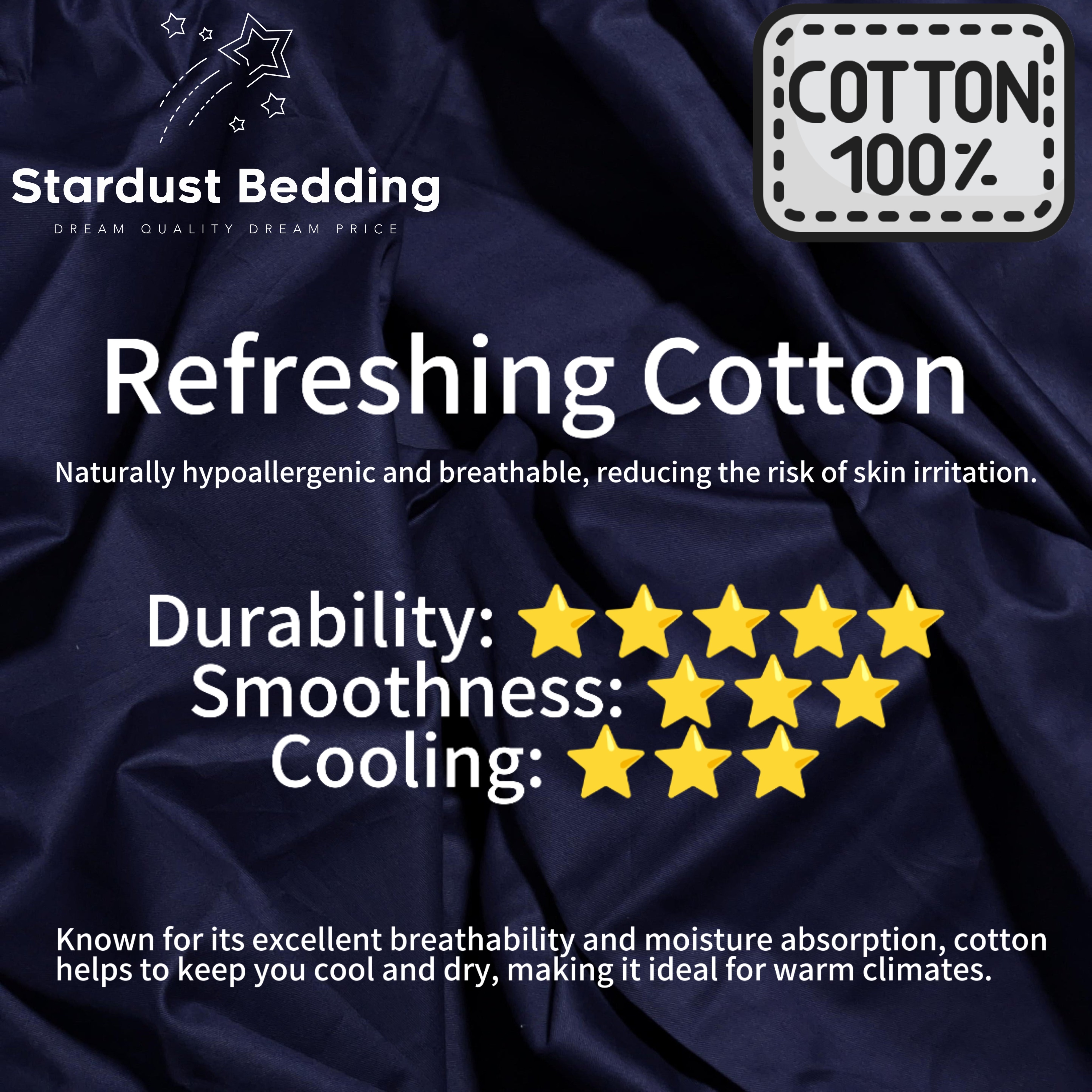 100% Cotton Bedsheet Set | Crisp & Breathable | Stardust Bedding ...