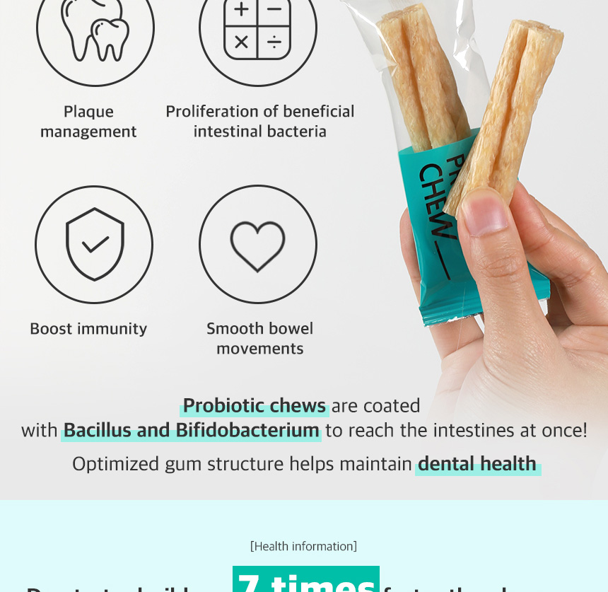 [DR.BY PROBIOTICS CHEW] Puppy Dental Gum Lactobacillus Teeth Snack ...