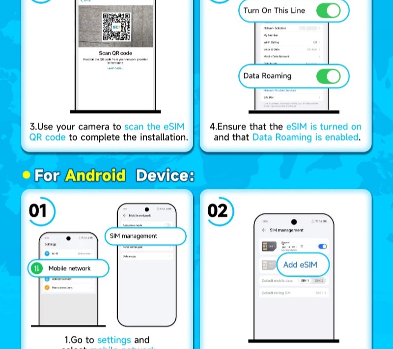 Malaysia eSIM 5G 1-15Days Daily 500MB-10GB 5G/ 4GUnlimited Data eSIM ...