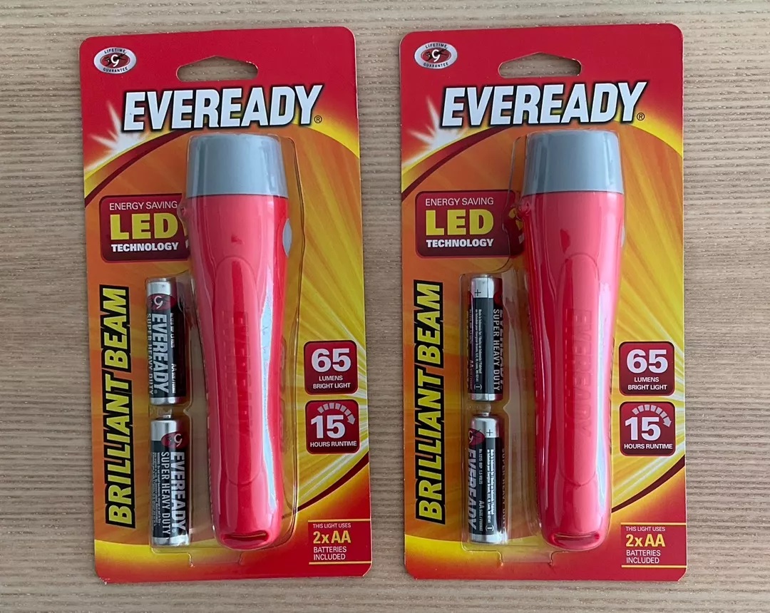 [Bundle of 2] Eveready Brilliant Beam 2AA LED (VAL2AA) | Shopee Singapore