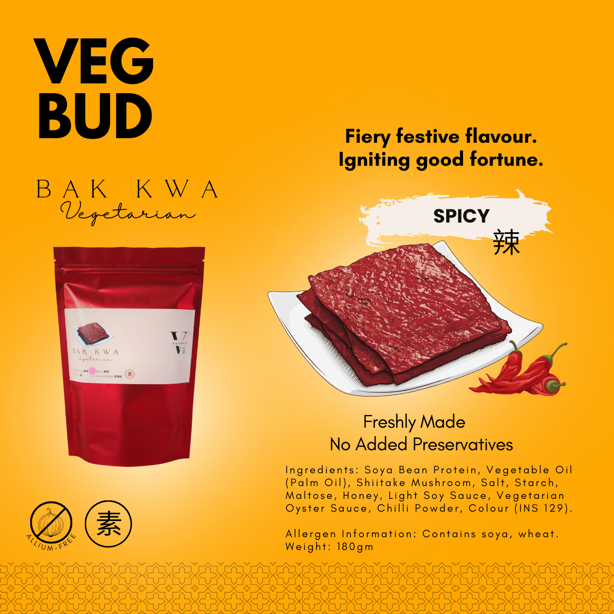 [12.12 Sale] VEGBUD Vegetarian Bak Kwa [Original/Spicy/Mala/Black Pepper] - by Food Affinity ...