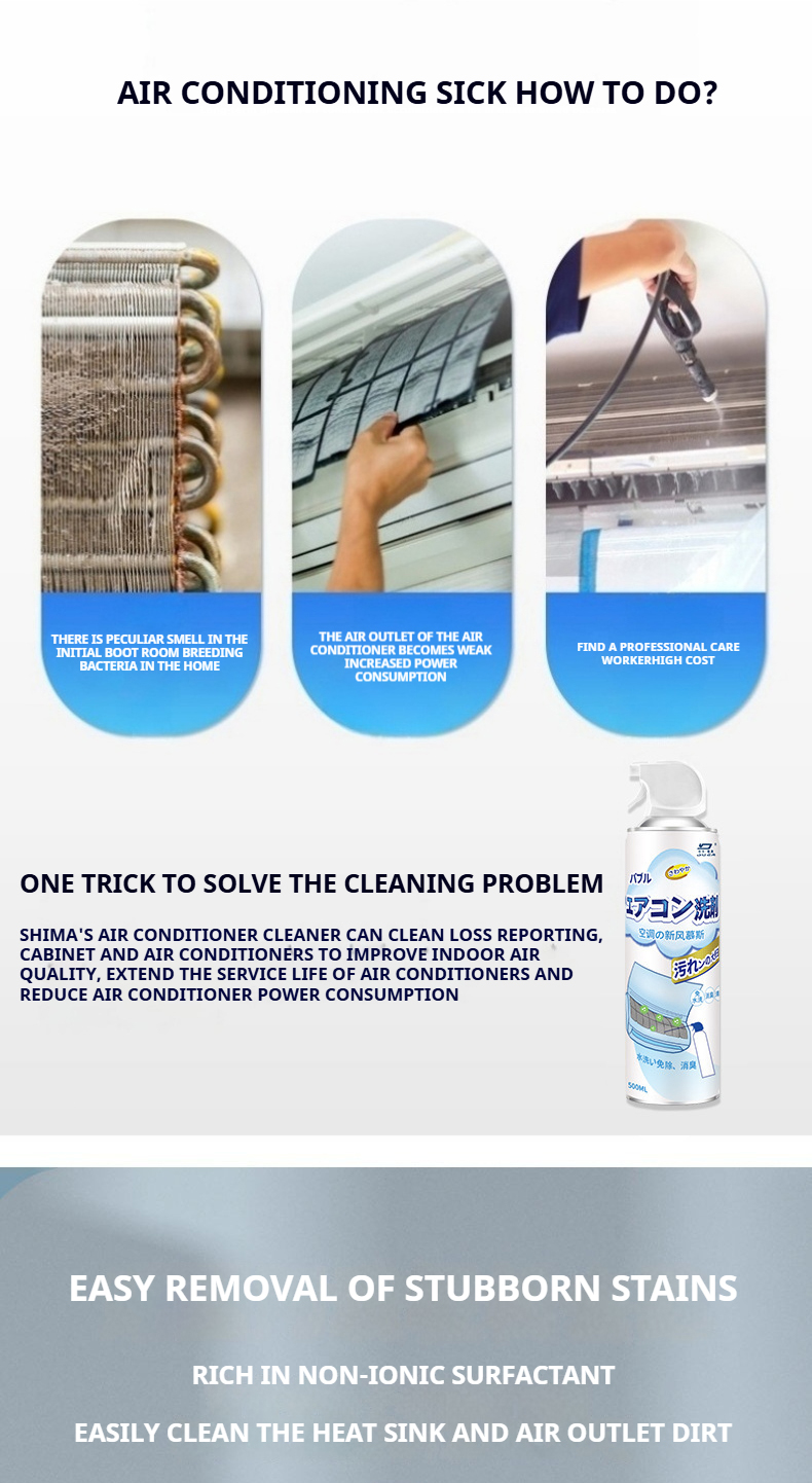 💕SG Stock💕AC Cleaner Spray Air Conditioner Cleaning Foam Air Freshener ...