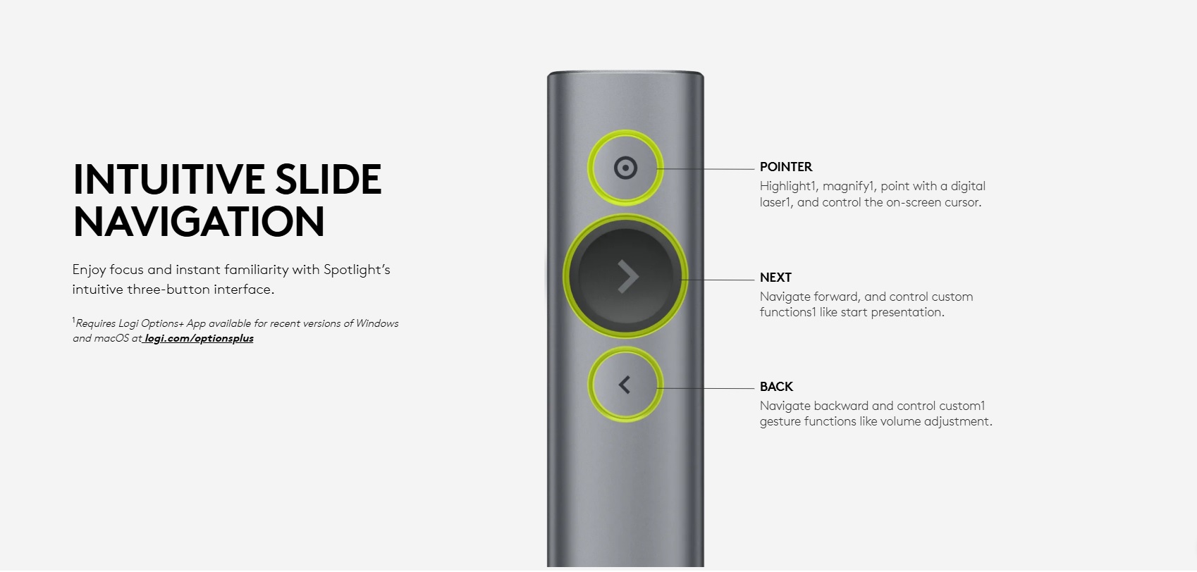 Logitech Spotlight Wireless Presenter (1 Year Logitech Warranty ...