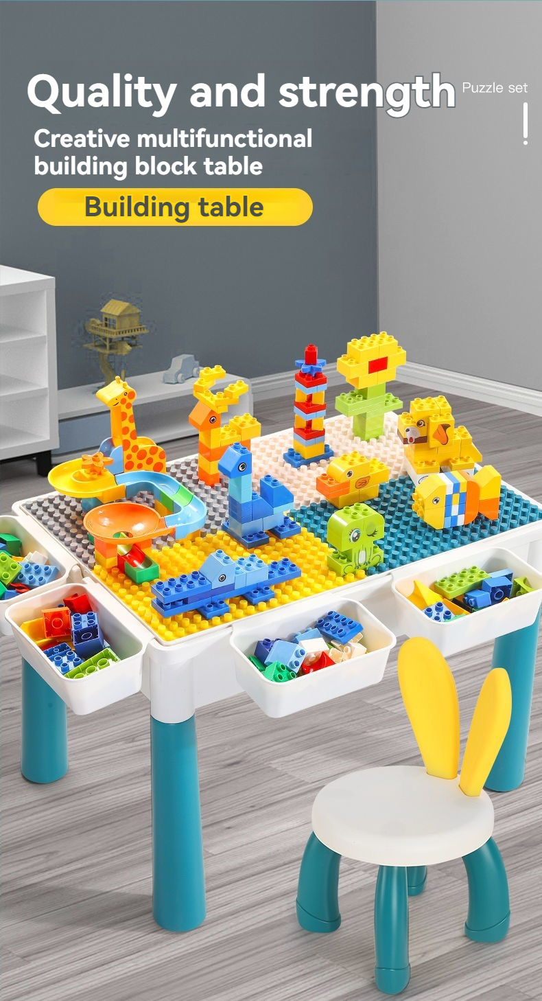 【SG-Spot】Children's Multifunctional Building Block Table toy Building ...