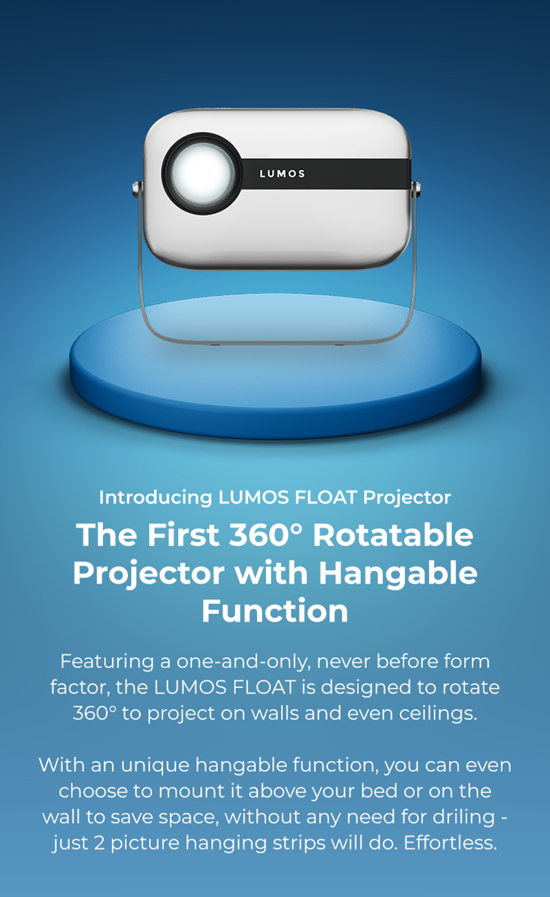 [Official Store] LUMOS FLOAT Home Cinema Projector | Shopee Singapore