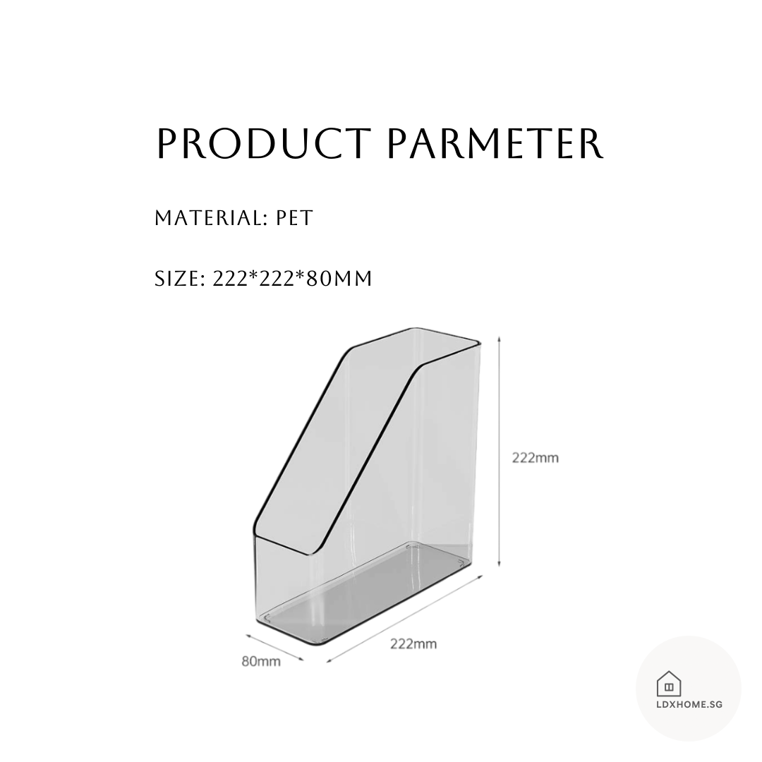 Document Storage Box Organiser Transparent Desktop Document Storage ...