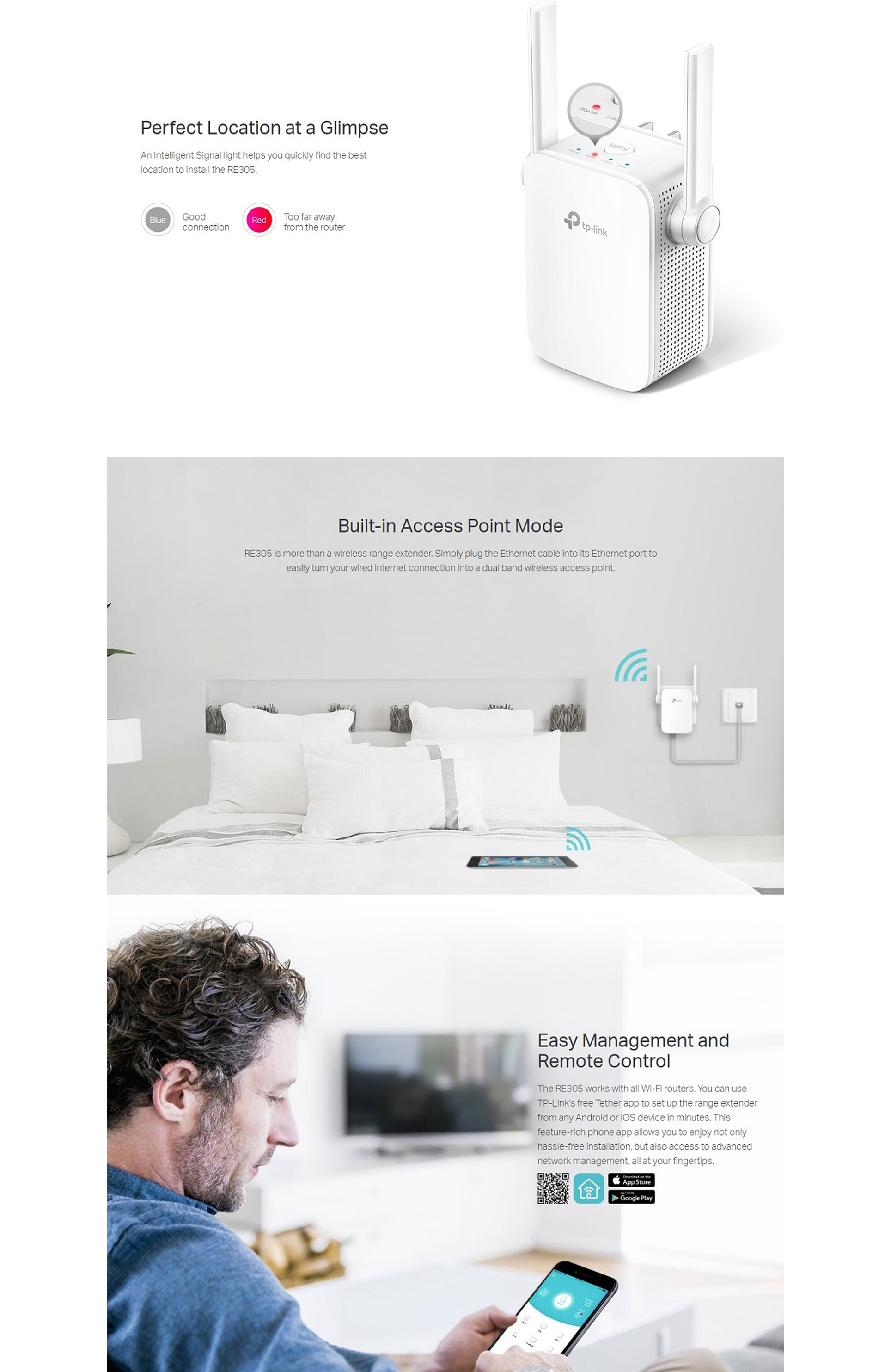 TP-Link RE305 AC1200 Wi-Fi Range Extender | Shopee Singapore