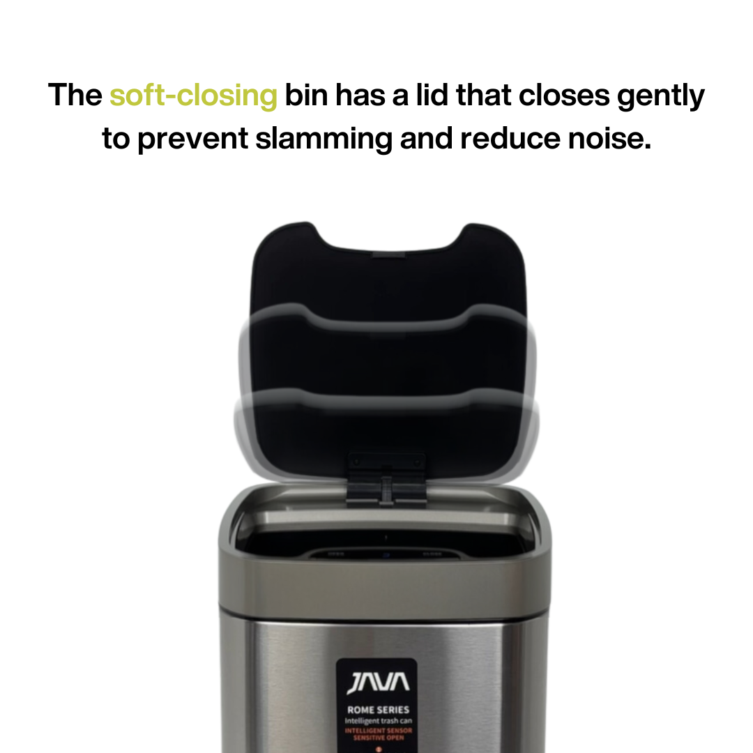 JAVA Dustbin | ROME | JH8829 | 9L, 12L, 28L, 35L | Square Sensor Bin ...