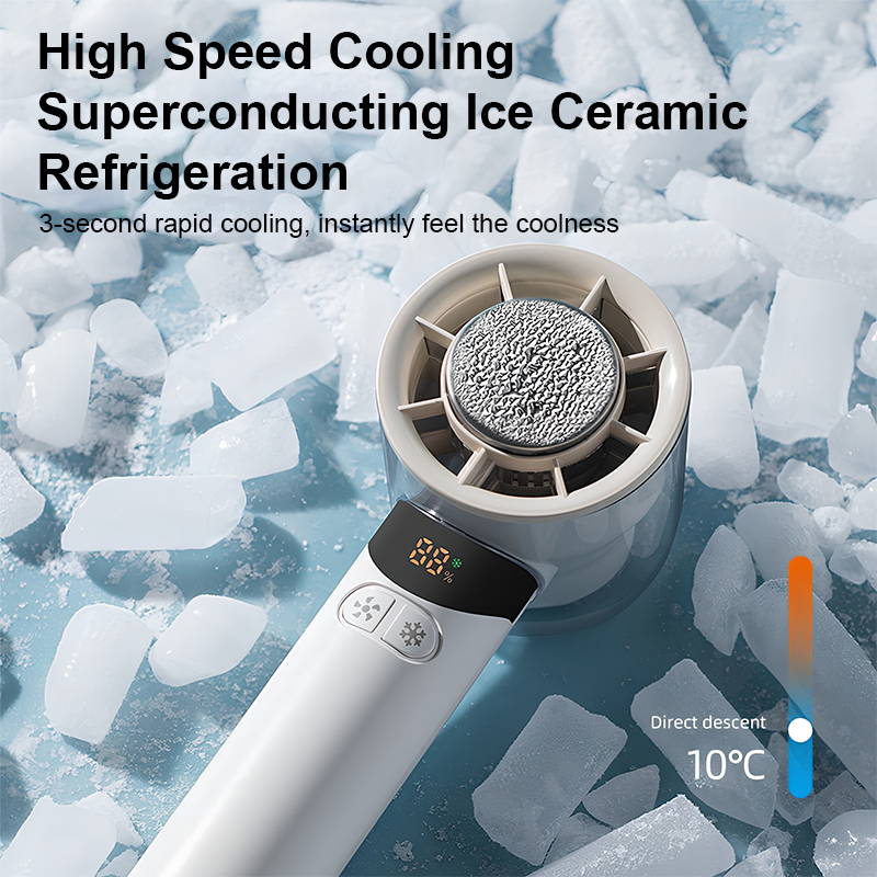 MeeGoo Mini Handheld fan strong wind Adjustable 100 speed Turbo fan ...