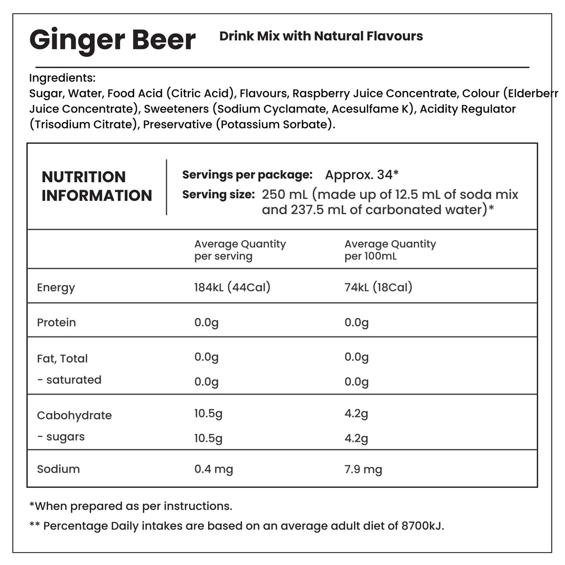 SodaStream Classics Ginger Beer Drink Mix (440ml) | Shopee Singapore