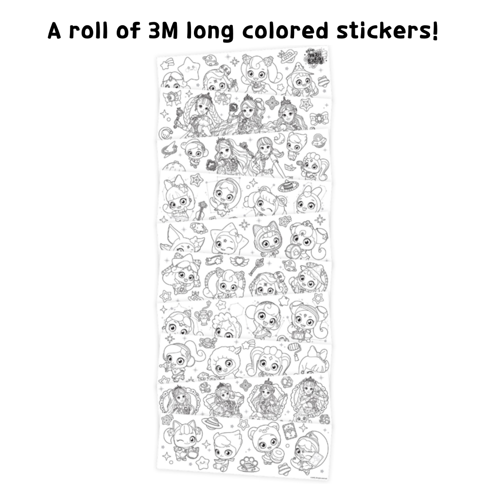 Season 5 Shooting Star Catch Teenieping Roll Coloring Sticker ...