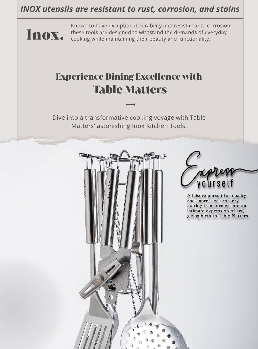 Table Matters - INOX Stainless Steel Kitchen Utensils[Lifter | Turner ...