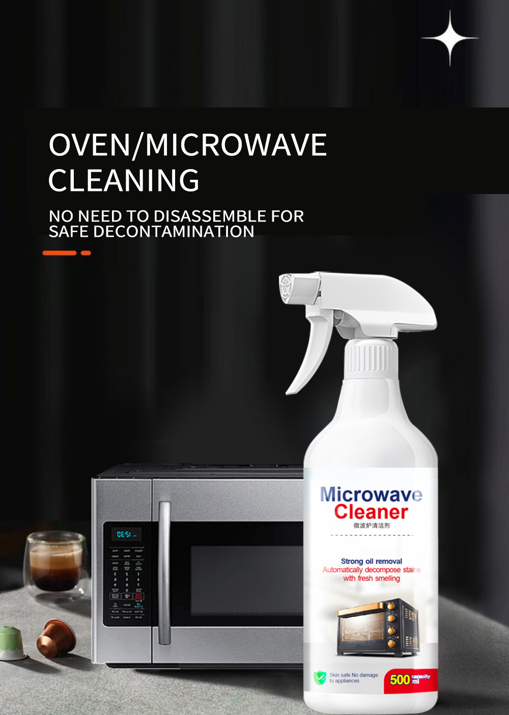💕SG Stock💕500ml Heavy Duty Kitchen Degreaser Spray for Microwave Oven ...