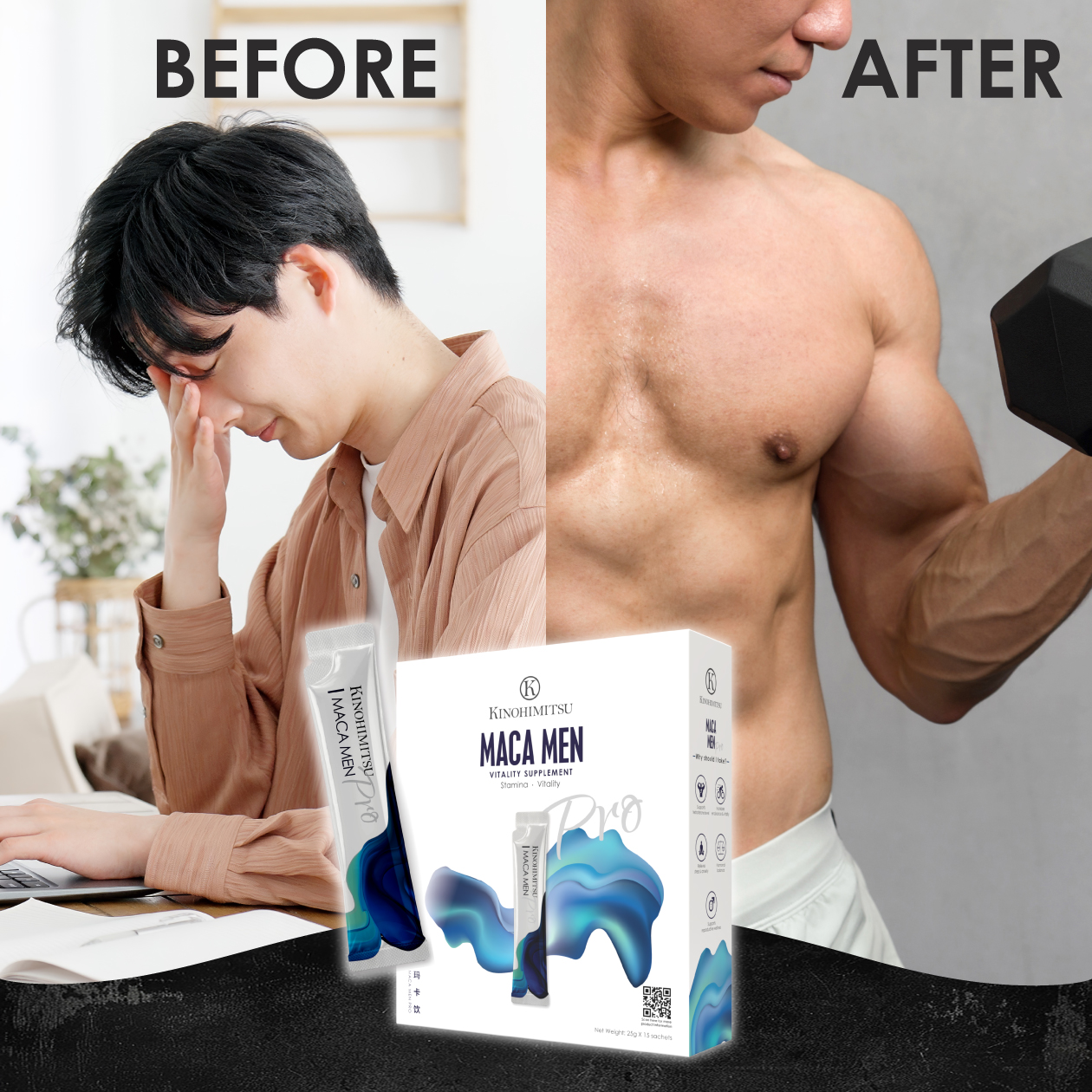 Kinohimitsu Maca Men Pro Supplement Sachet 25ml - Improve Stamina ...