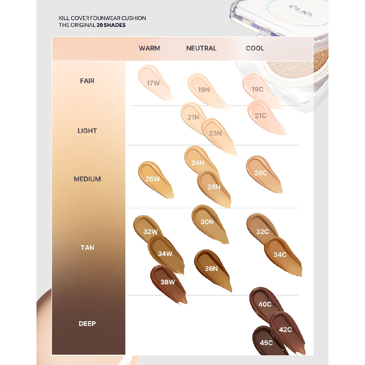 [CLIO] Kill Cover The Original Founwear Cushion (New Shades| Satin ...