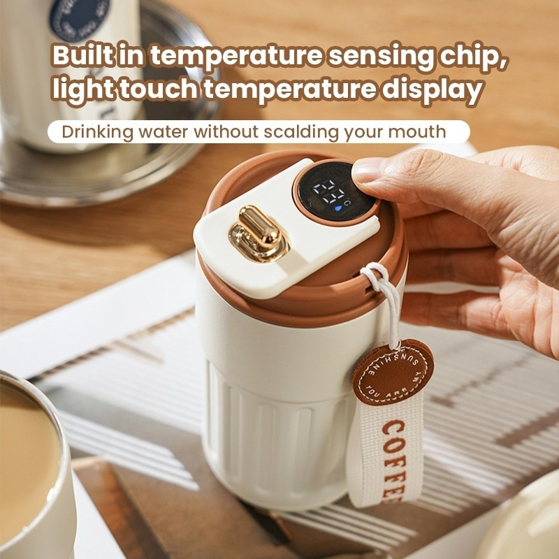 💯SG Ready Stock 460ml Portable Coffee Mug SUS 316 Temperature Digital ...