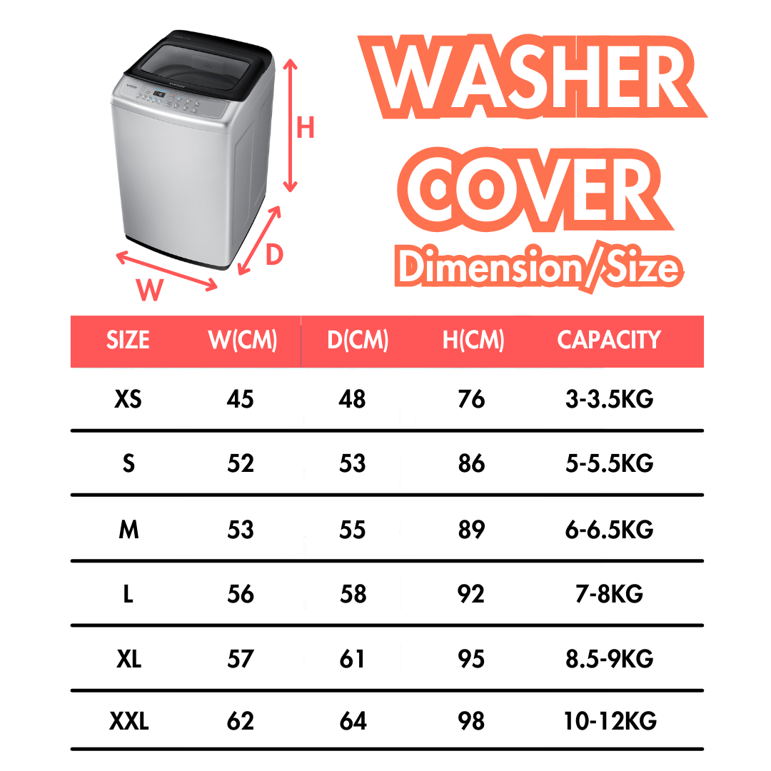 Washing Machine Cover Protector Cloth Front Load Top Load Waterproof ...