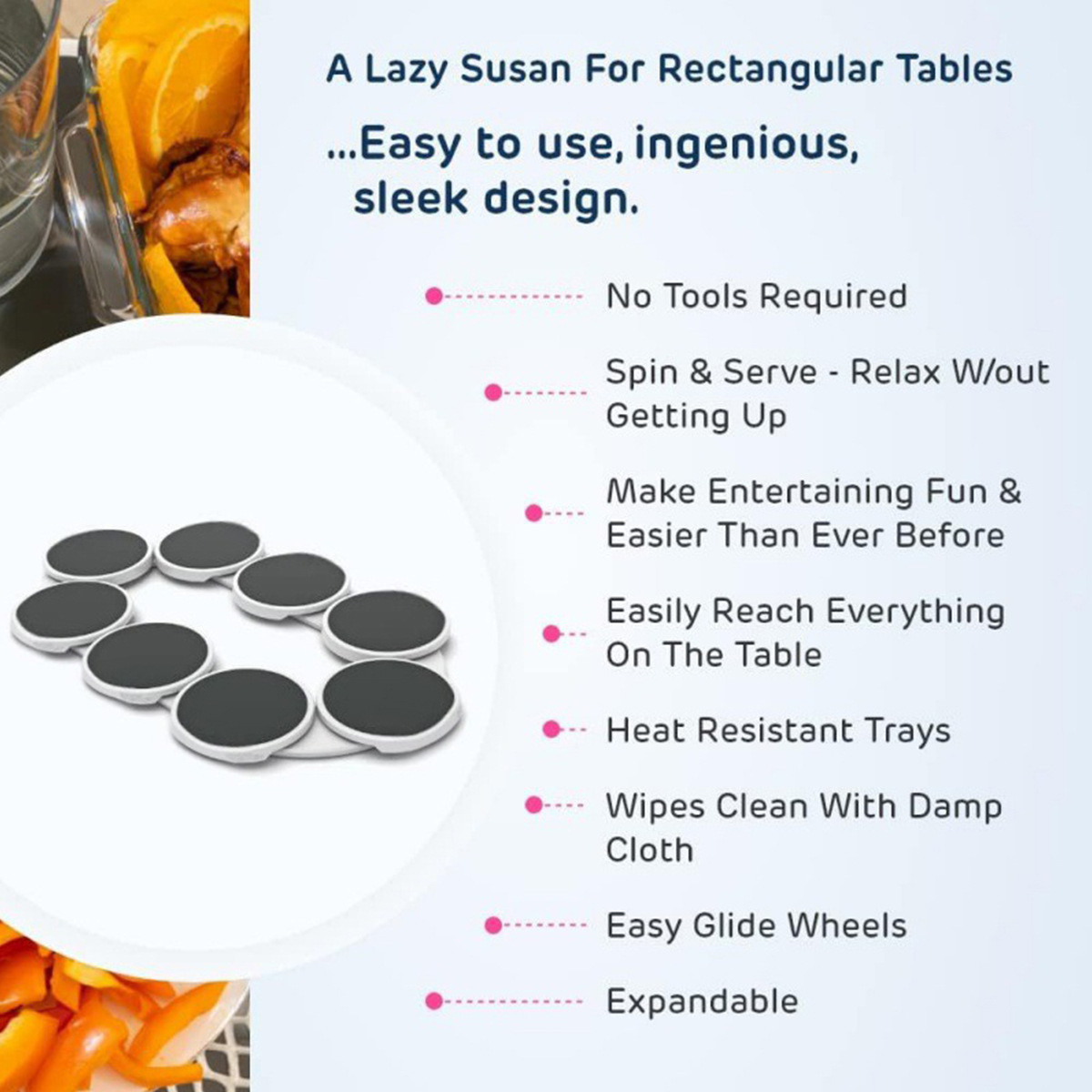 【Sg Stock】Lazy Susan Rotating Tray Turntable Food Display Rack Desktop ...