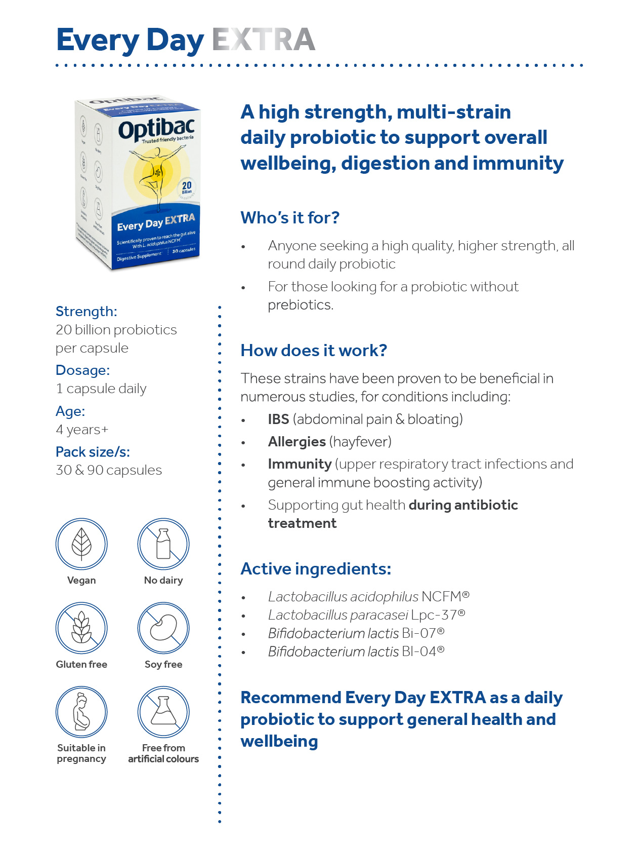 Optibac Probiotic Supplements Every Day EXTRA 30 Caps | Shopee Singapore