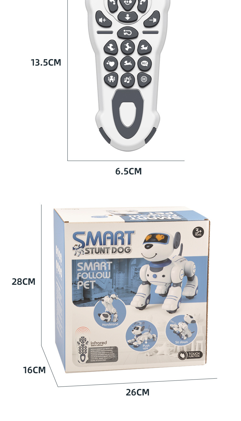 Robot dog toy programmable intelligent interactive stunt robot dog with ...