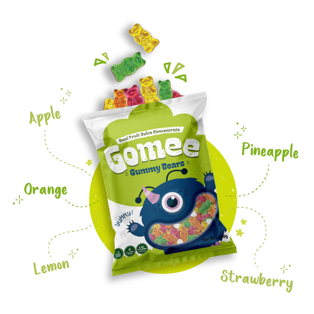 Gomee Real Fruit Juice Gummies 150g (Berrilicious/Bottle Mix/Gummy ...