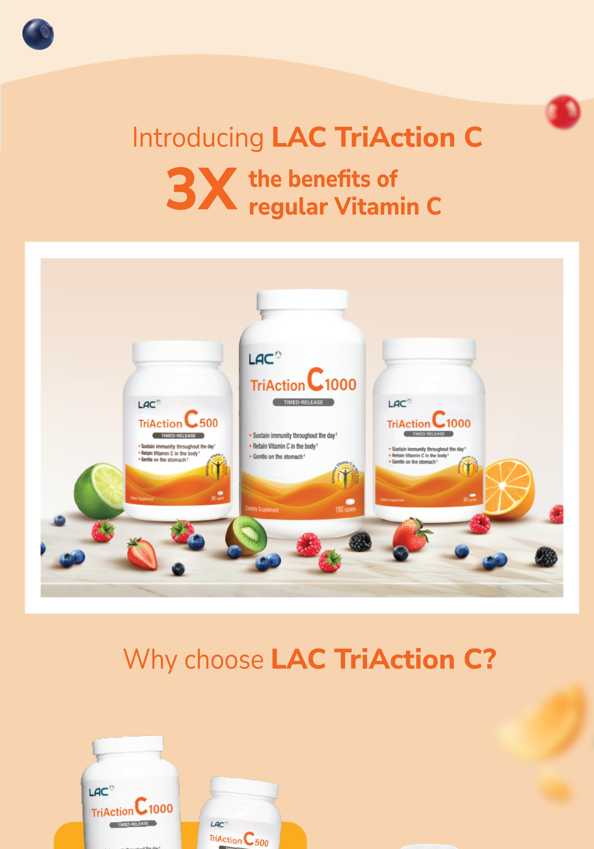 [LAC TRIACTION C] TriAction C 1000 - Timed-Release (90 caplets /180 ...
