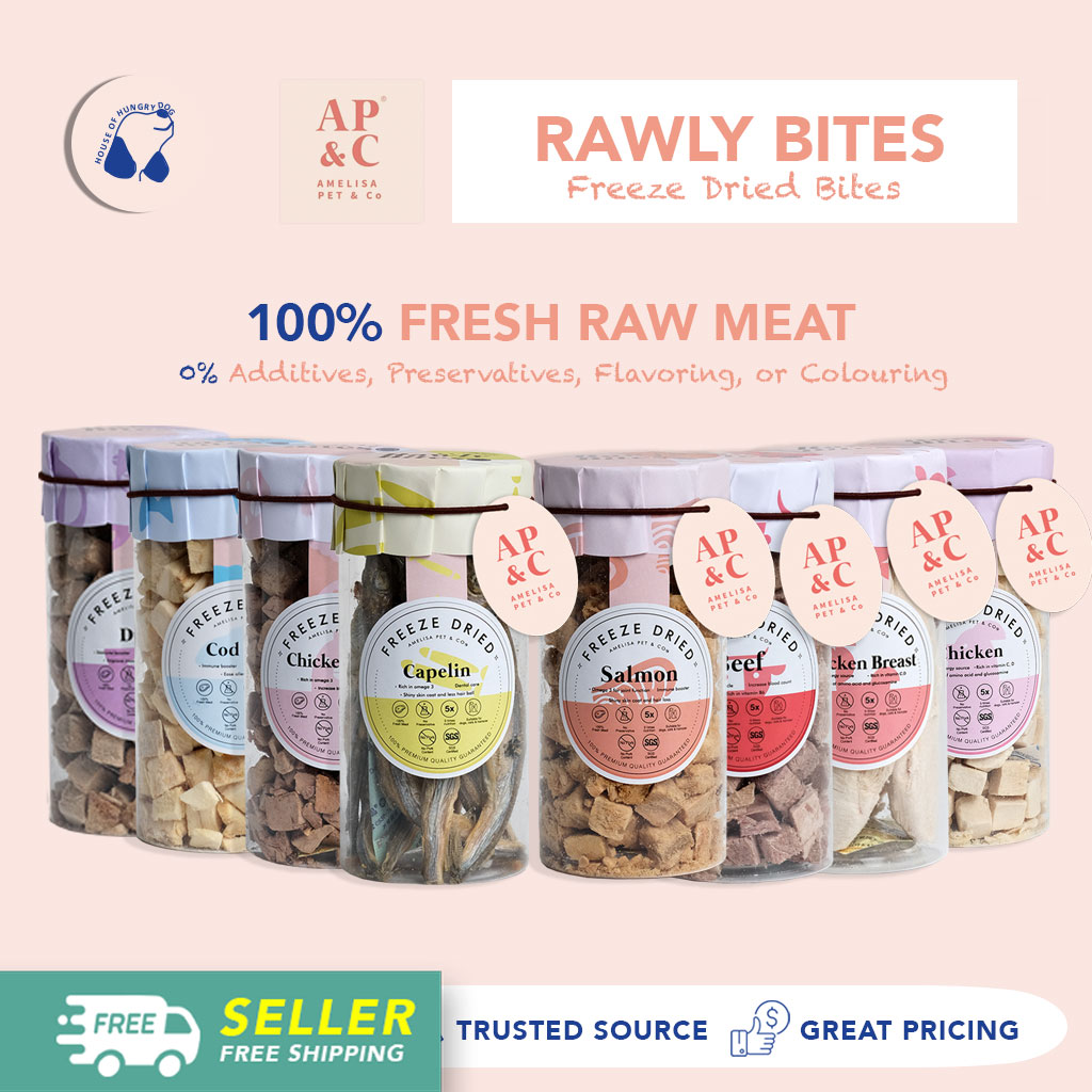 Amelisa Pet & Co Rawly Bites Dog & Cat Freeze Dried Treats | Shopee ...