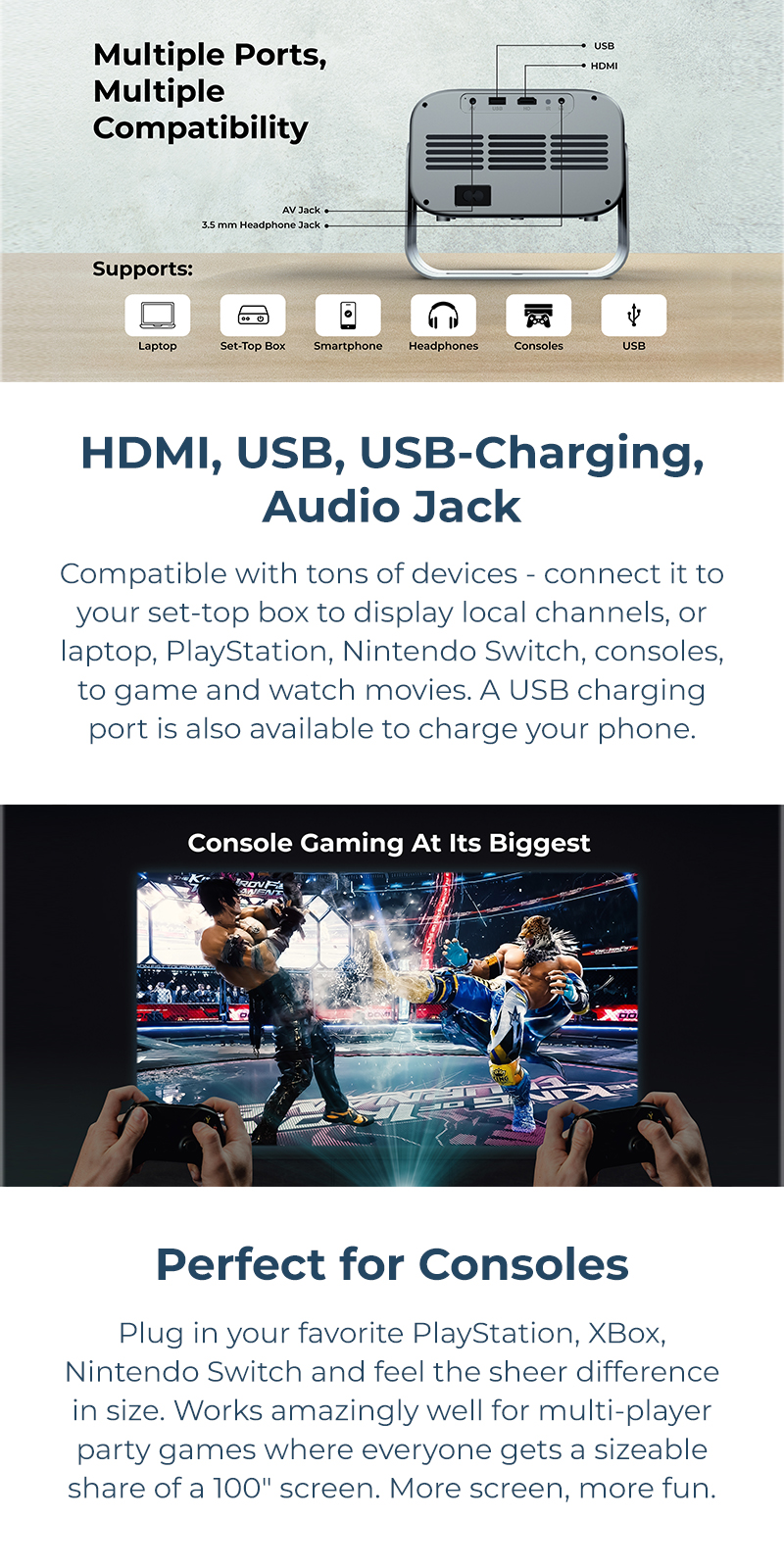 [Official Store] LUMOS FLOAT Home Cinema Projector | Shopee Singapore