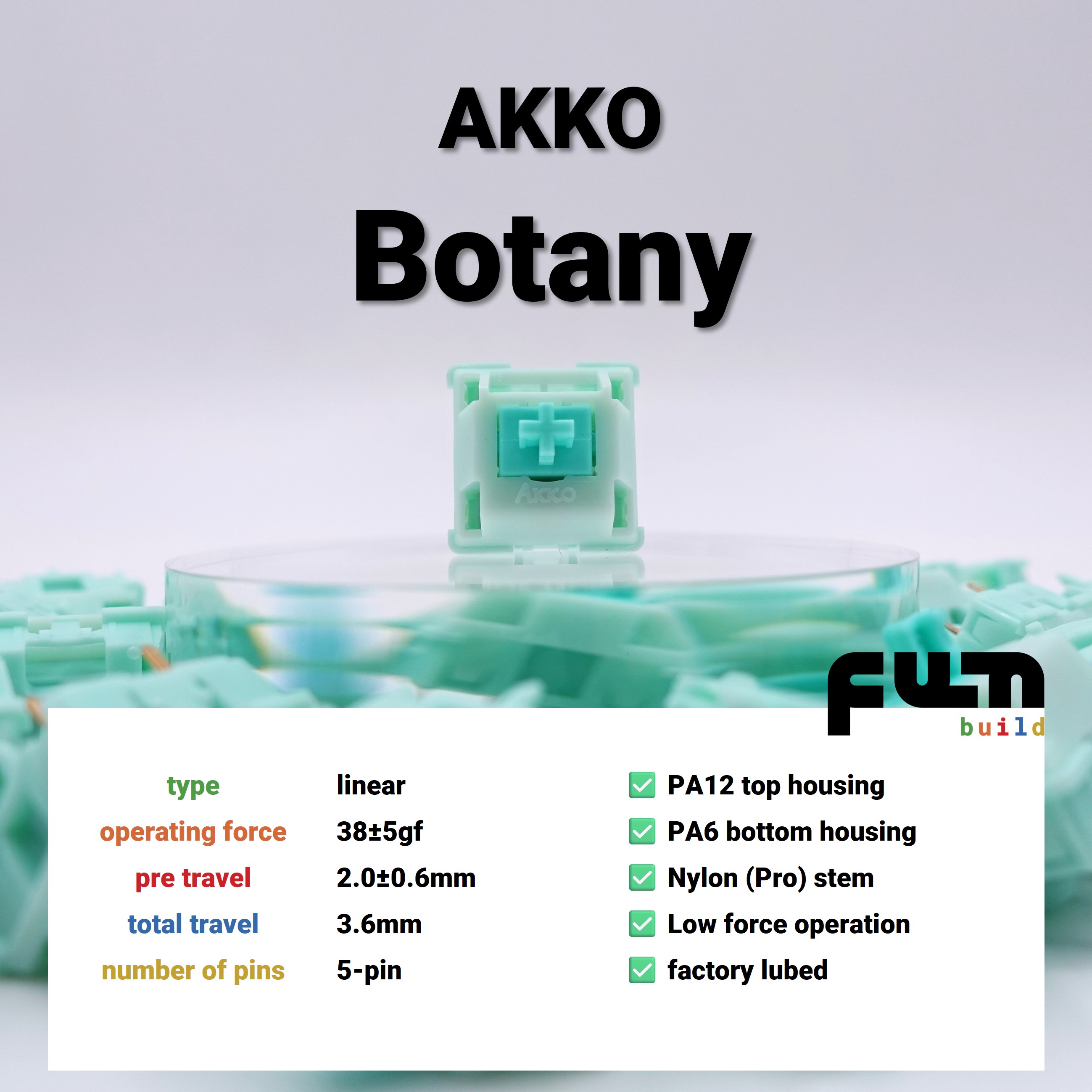 Akko Switches for Mechanical Keyboard ( Akko Custom Switches Jelly POM ...