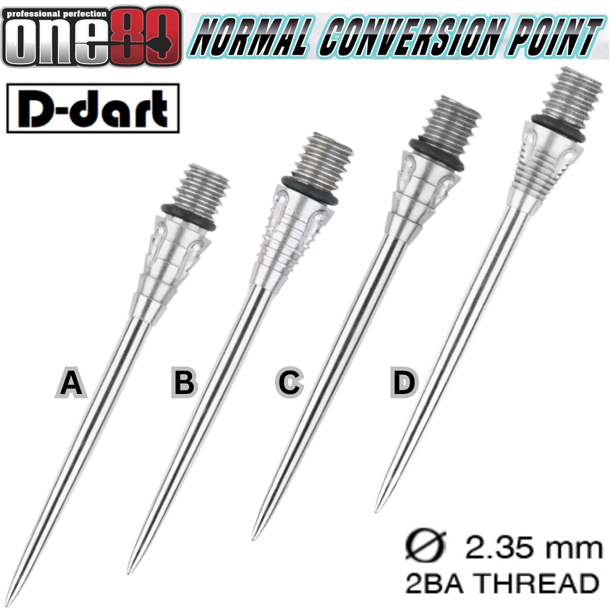ONE80 CONVERSION POINT - (36mm) NORMAL CONVERSION DART POINTS SILVER (2BA) | Shopee Singapore