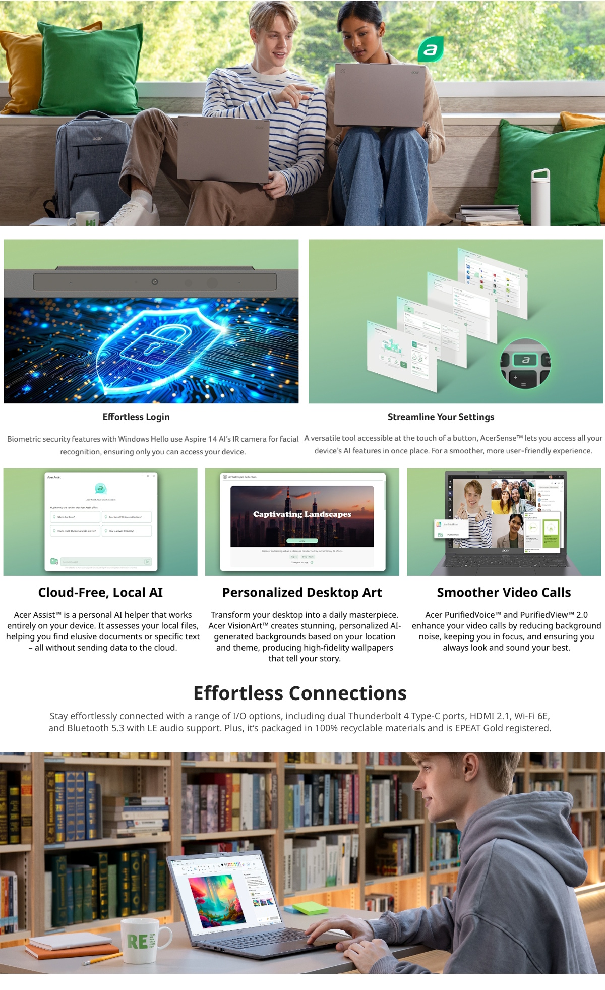 [Copilot+ PC] [Intel Core Ultra 5 226V] Acer Aspire 14 | A14-52M-583P ...