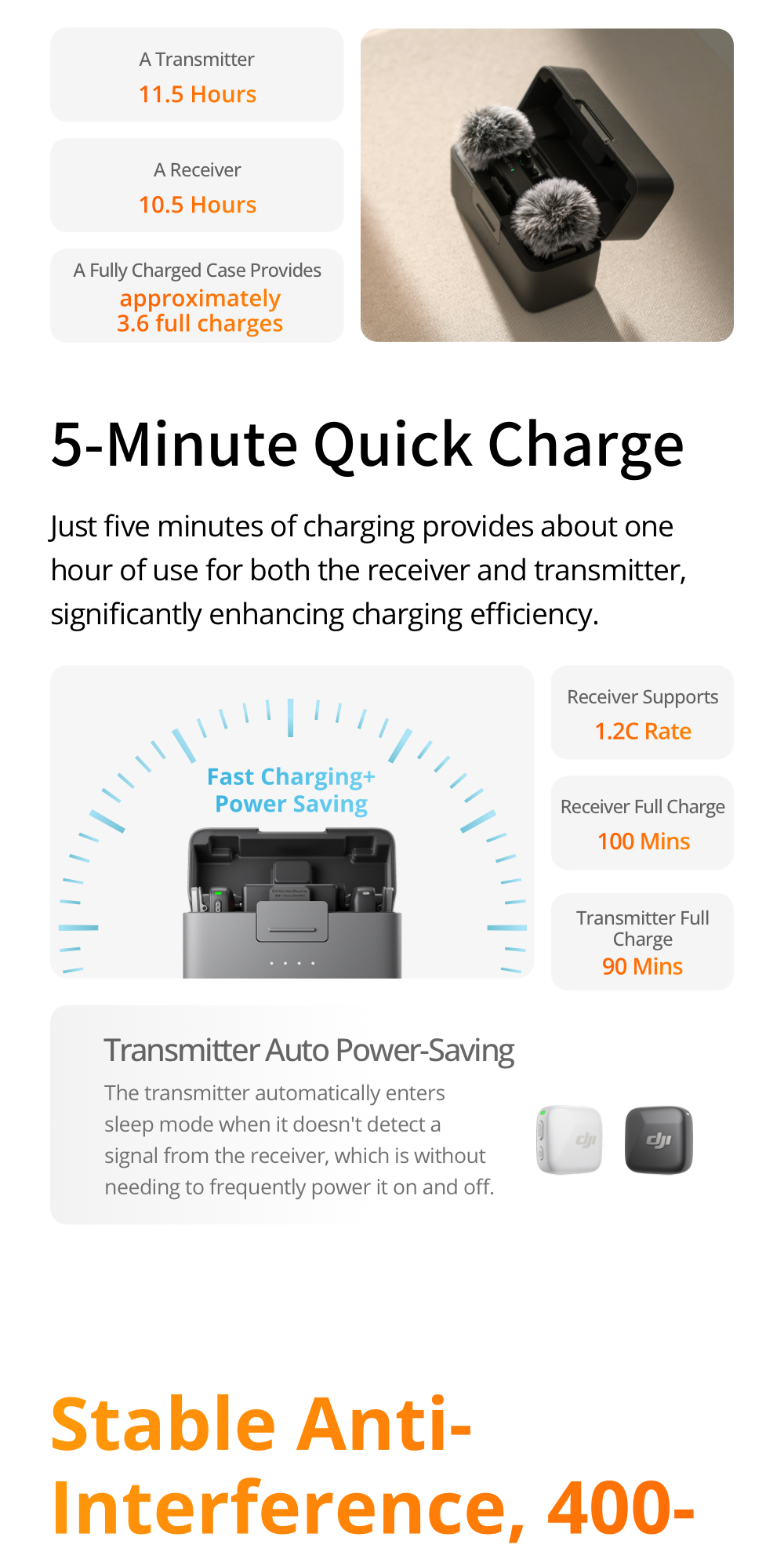 DJI Mic Mini - Ultralight, Discreet Microphone | 11.5h Operating Time ...