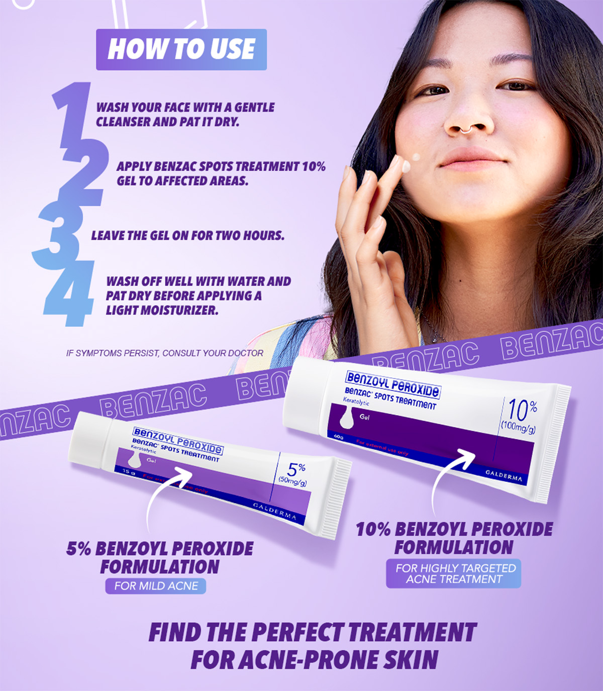 BENZAC Spots Treatment 10% 60g [Anti-Acne / Pimple Gel Cream with ...