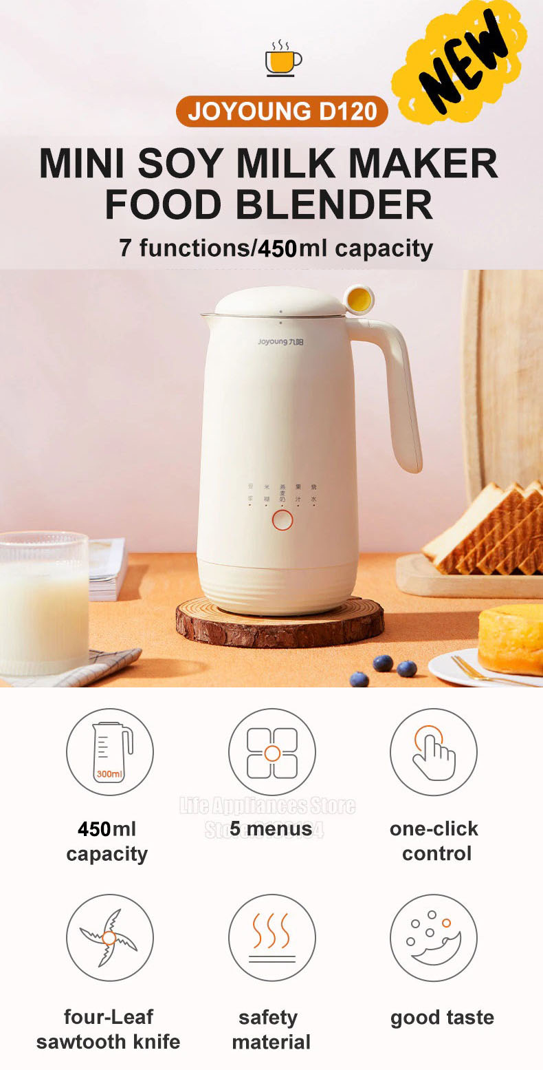 Local Delivery| Joyoung Small Mini Soymilk Maker Soya Bean Machine ...