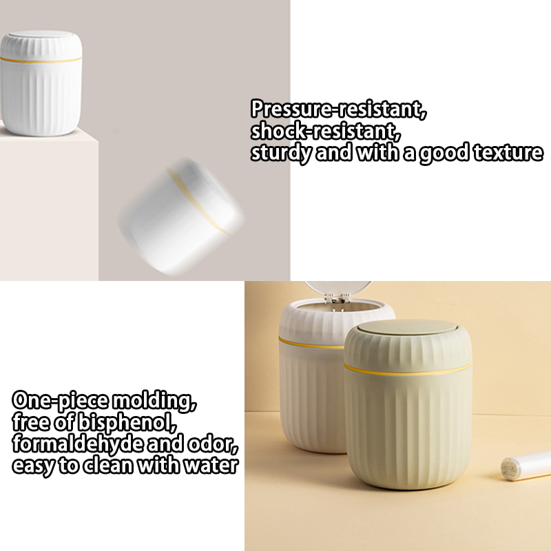 [SG] Mini Dustbin Desktop Dustbin Push-fit Paper Basket With Lid ...