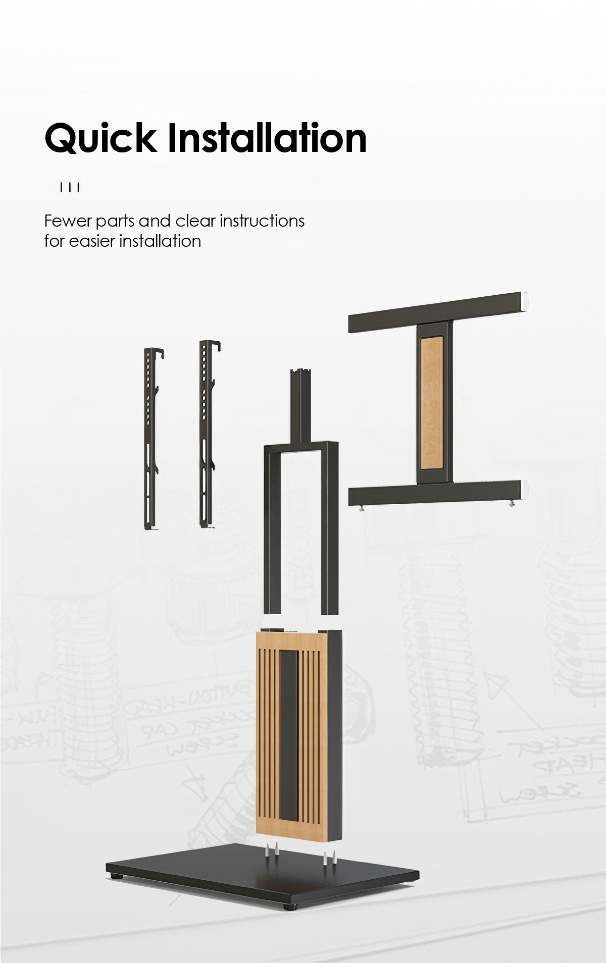 FITUEYES Zen TV Stand FT65 LOW TYPE | 32-65 Inch | Shopee Singapore