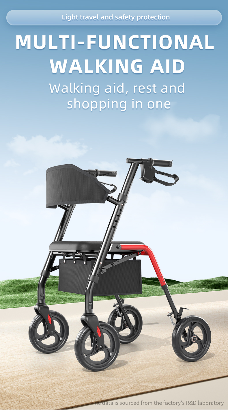 [SG Stock]Portable folding, light walking elderly walker, multi ...