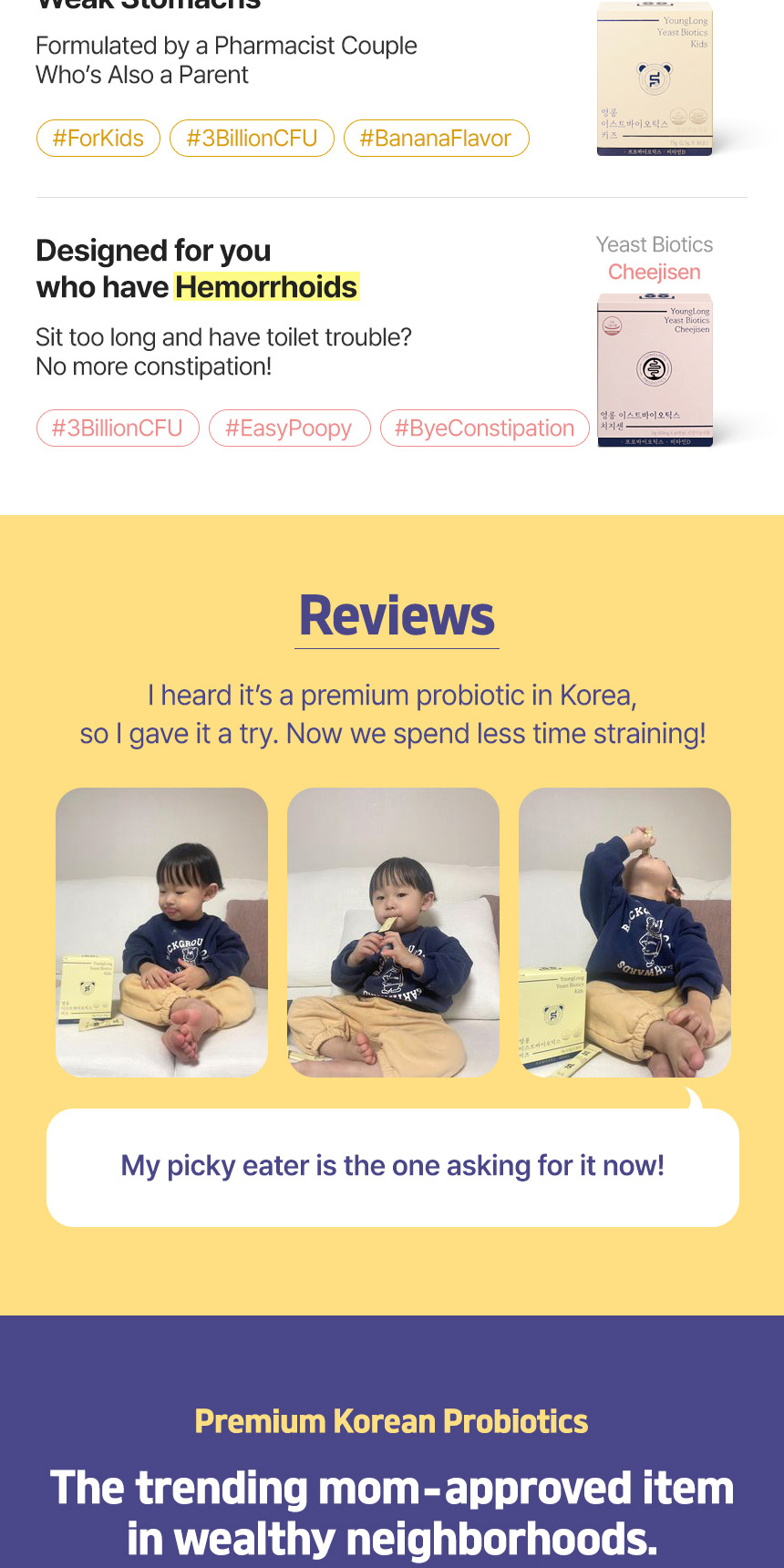 [YOUNGLONG] Premium Kids Probiotics for Gut Health & Bone Health, Bowel ...