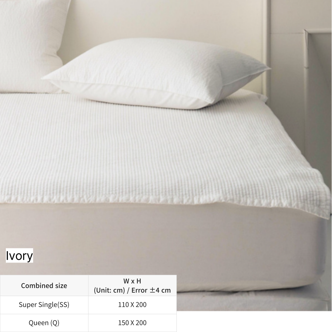 [VASOOM] Quilted Cotton Pigment Mattress Pad & Blanket (SS/Q) | 5 ...